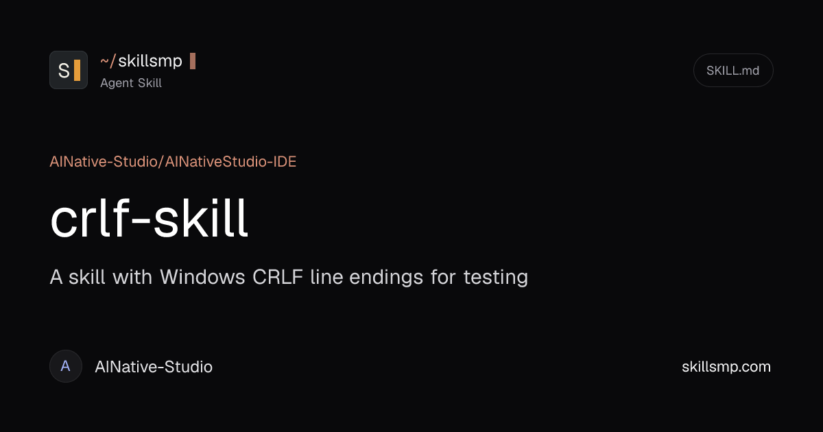 crlf-skill | Agent Skill | SkillsMP