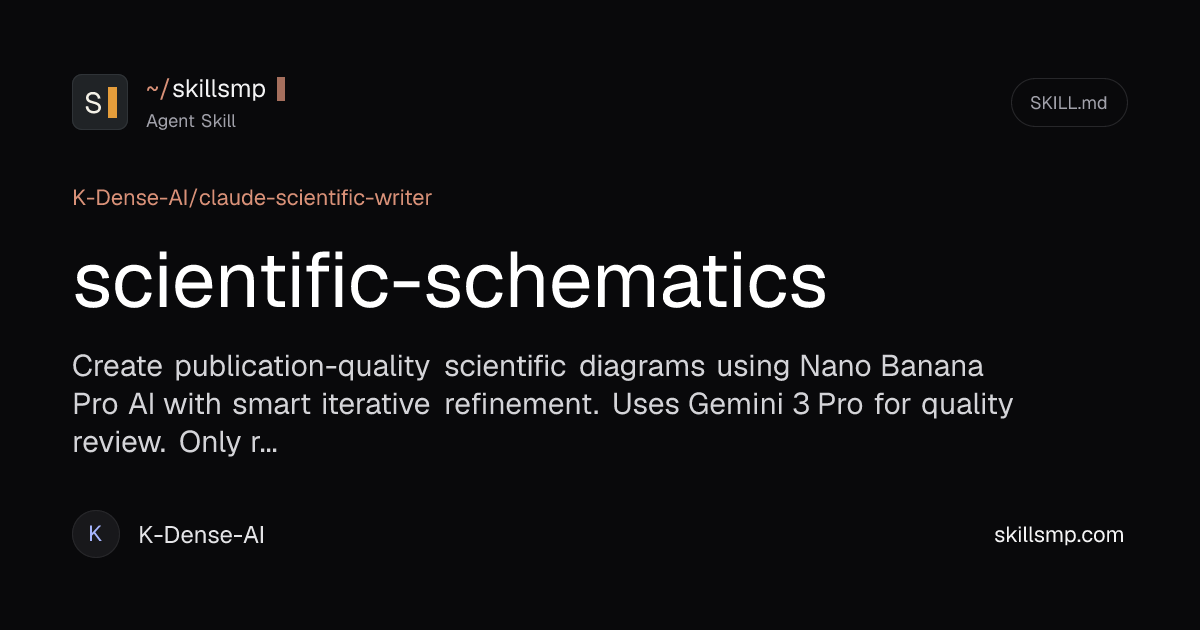 scientific-schematics Agent Skill | SkillsMP
