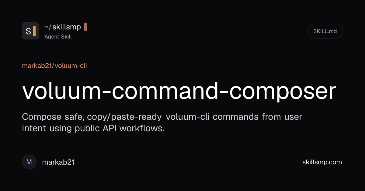 voluum-command-composer - Agent Skill by markab21 | SkillsMP
