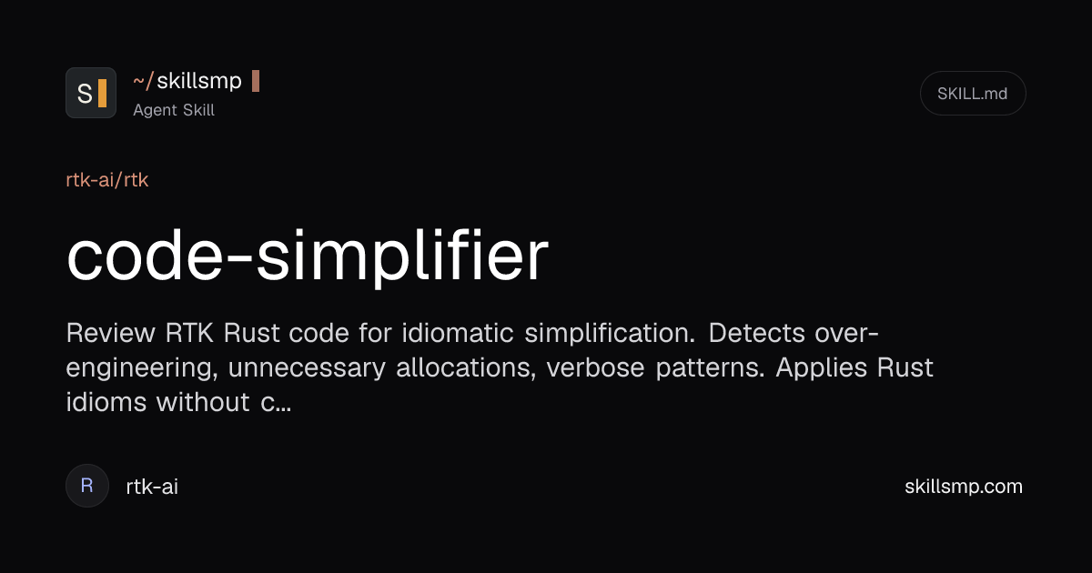 code-simplifier Agent Skill | SkillsMP